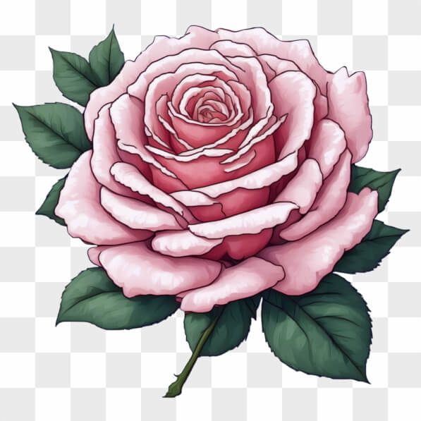 Download Beautiful Pink Rose Cartoons Online - Creative Fabrica