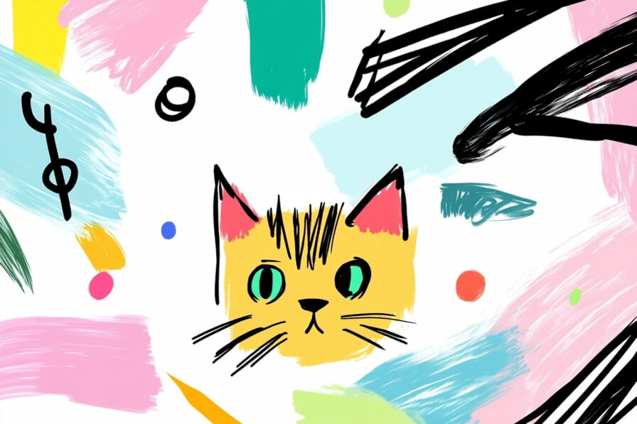 Descarga Ilustración de gato colorido Fondos En Línea - Creative Fabrica