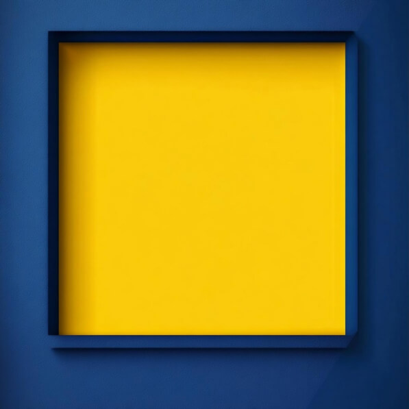 Download Minimalistic Yellow Square in Blue Frame Backgrounds Online ...