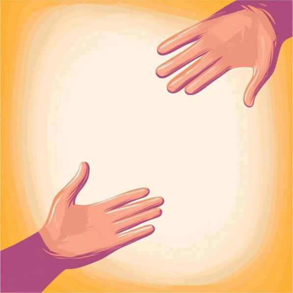 Descarga Ilustración de Manos Extendidas Fondos En Línea - Creative Fabrica