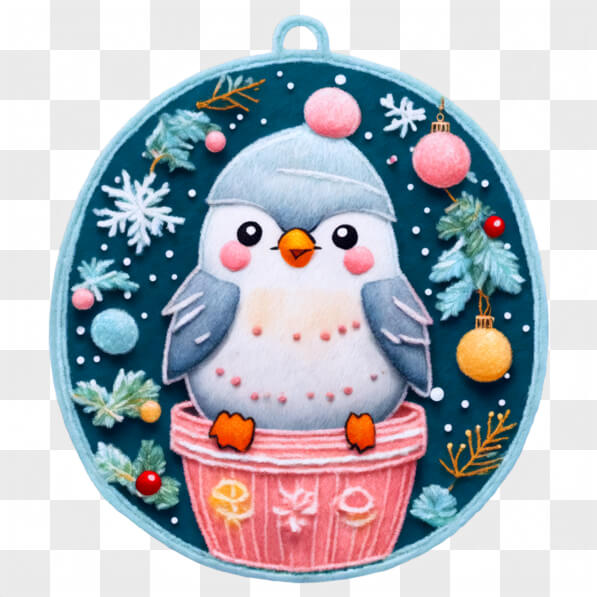 Download Kawaii Penguin in Festive Decor Kawaii Online - Creative Fabrica