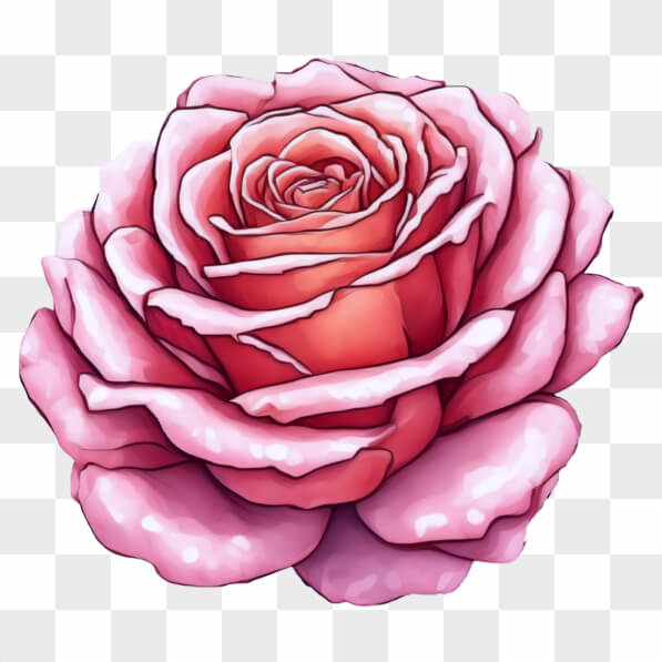 Download Illustrated Pink and Red Rose Cartoons Online - Creative Fabrica