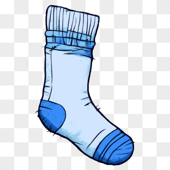 Baixe Meia de Desenho em Azul Claro com Acentos Cartoons - Creative Fabrica