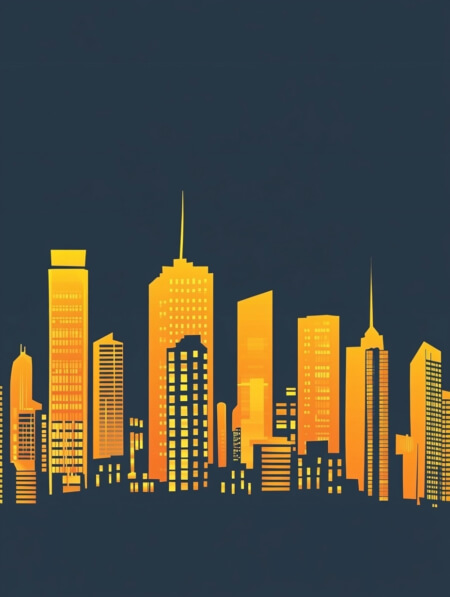 Download Stylized City Skyline at Night Backgrounds Online - Creative ...