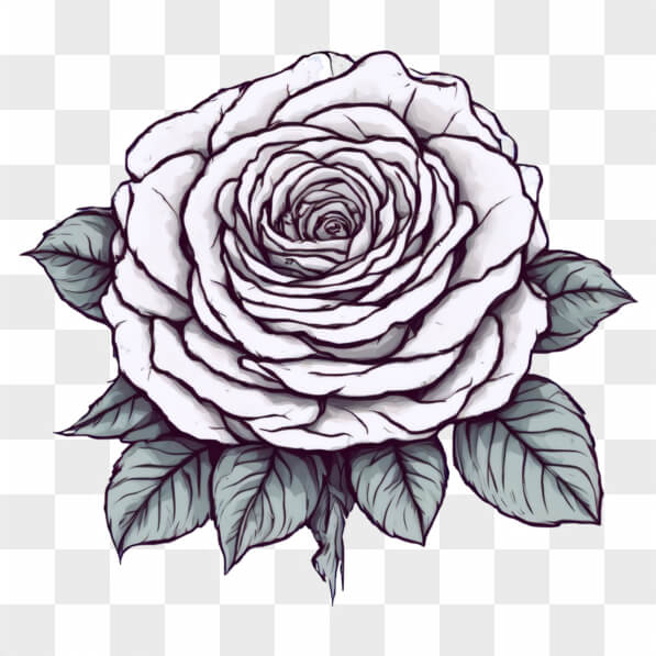 Download Illustrated White Rose Cartoons Online - Creative Fabrica