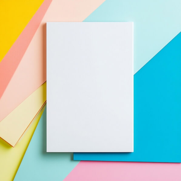 Download Colorful Pastel Background with Blank Paper Mockups Online ...
