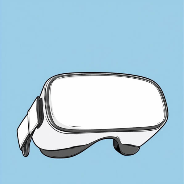 Download Virtual Reality Headset on Light Blue Background Backgrounds ...