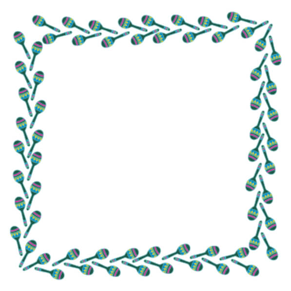 Download Colorful Maracas Border Design Frames Online - Creative Fabrica