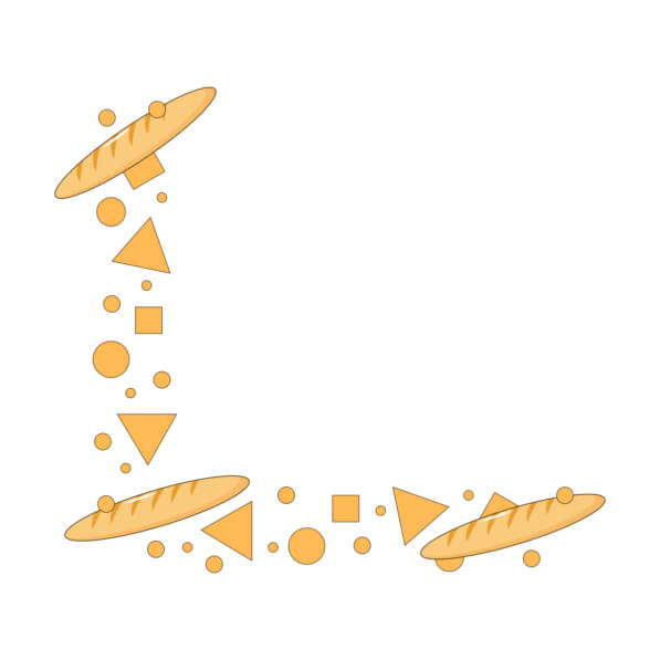 Download Geometric Shapes with Baguette Elements Borders & Corners ...