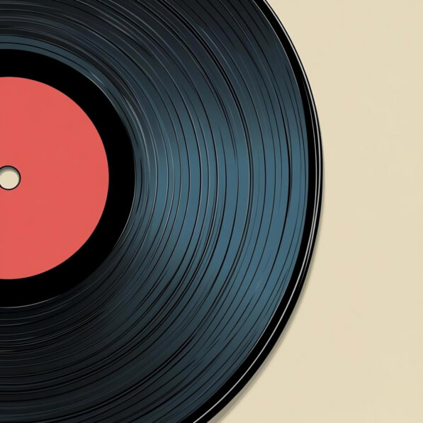 Download Classic Vinyl Record on Beige Background Backgrounds Online ...