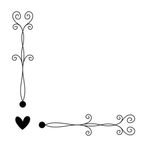 Download Elegant Decorative Corner Design with Vines and Heart Borders ...