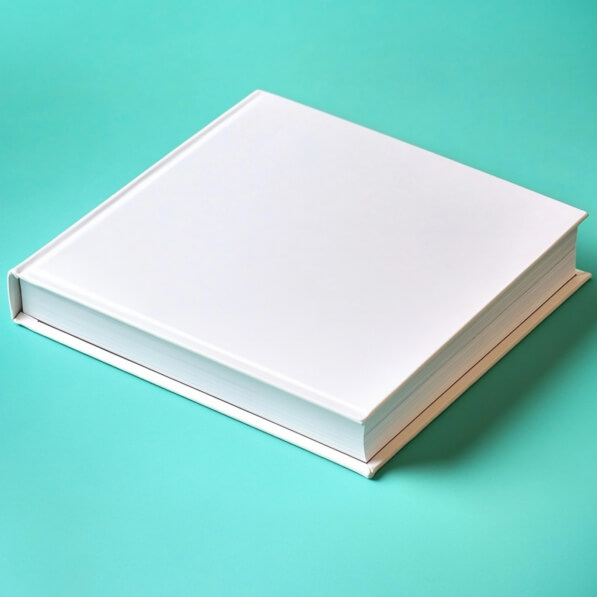 Descarga Libro Blanco Minimalista sobre Fondo Turquesa Mockups En Línea ...
