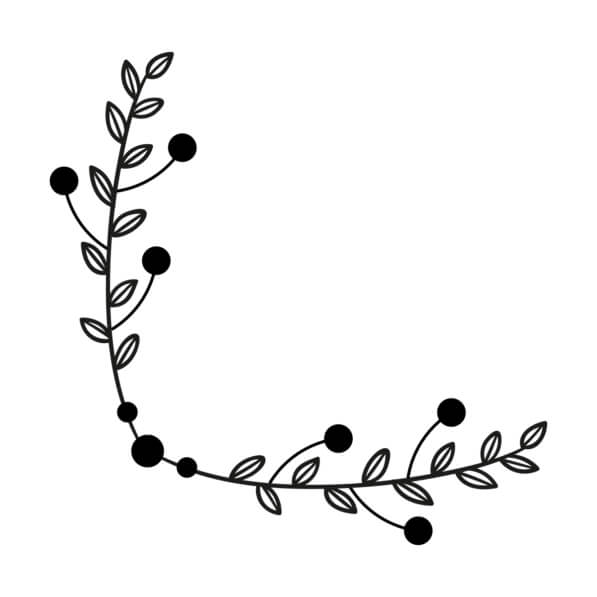 Download Stylized Branch Design with Leaves and Berries Borders ...