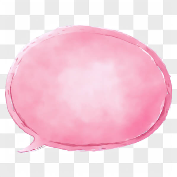 Baixe Balão de Fala Rosa em Aquarela Cartoons - Creative Fabrica