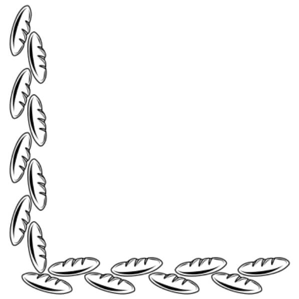 Download Stylized Bread Loaves Arrangement Borders & Corners Online ...