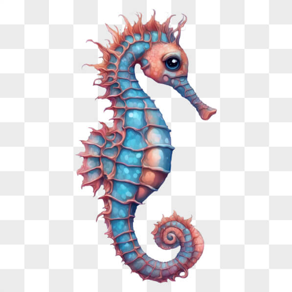 Download Stylized Seahorse Illustration Cartoons Online - Creative Fabrica