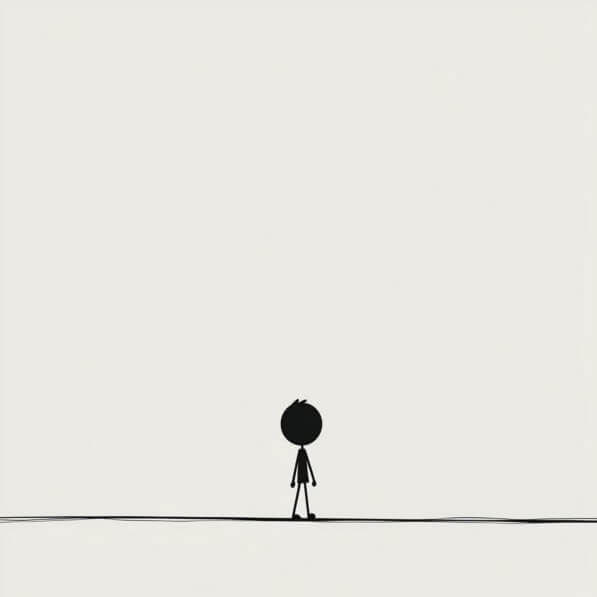 Download Minimalist Stick Figure in Contemplation Backgrounds Online ...