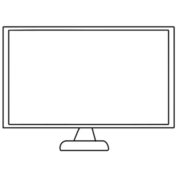 Descarga Monitor de computadora en blanco sobre soporte Marcos En Línea ...