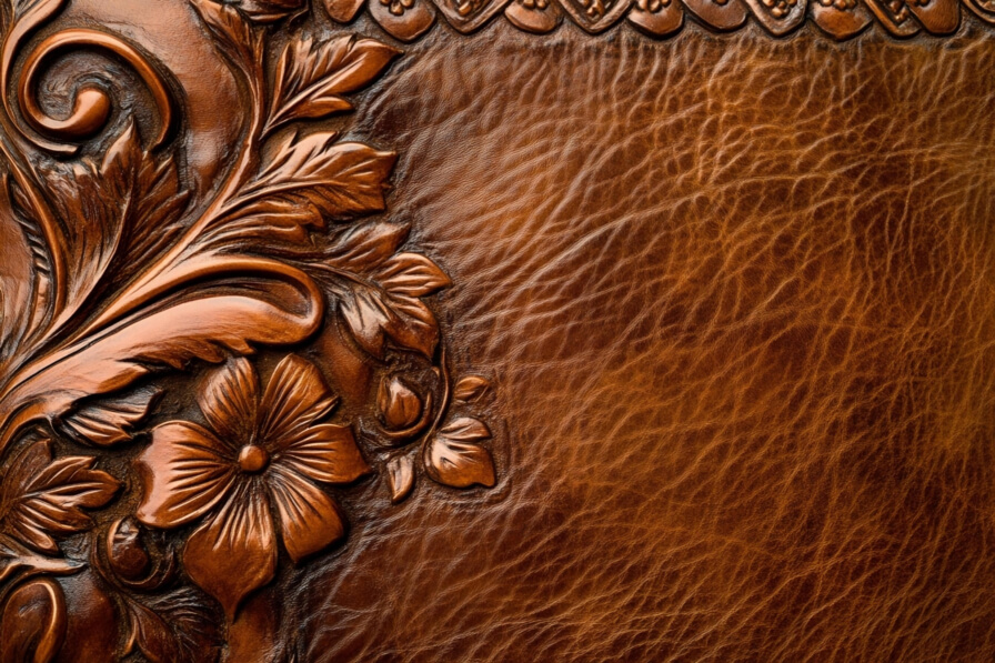 Download Embossed Leather Art with Floral Patterns Backgrounds Online ...