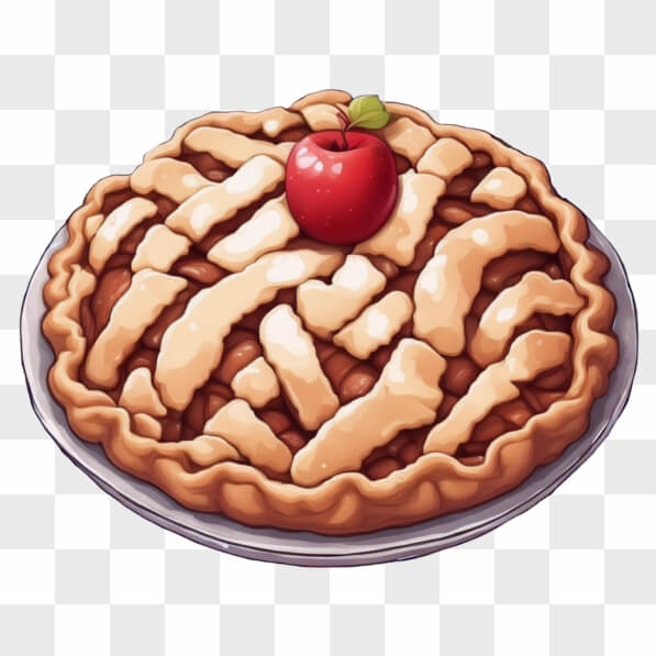 Download Delicious Apple Pie with Lattice Crust Cartoons Online ...