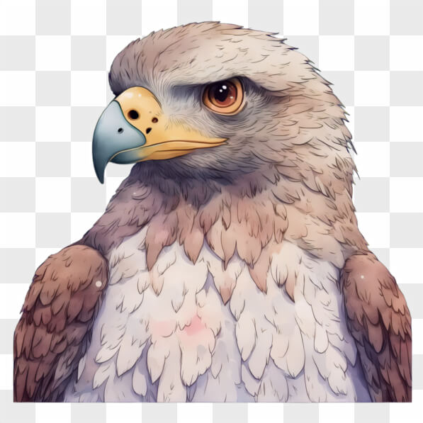 Download Illustrative Hawk Portrait Cartoons Online - Creative Fabrica