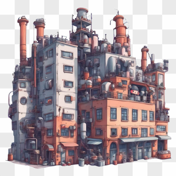 Télécharger Complexe industriel complexe Dessins animés En Ligne - Creative Fabrica