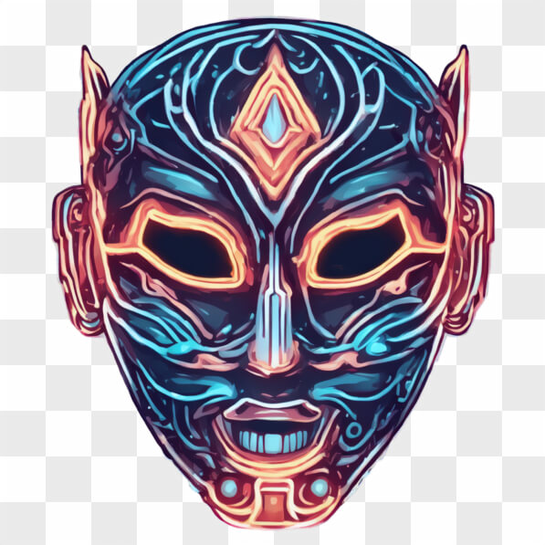 Descarga Máscara Tecnológica Abstracta Cartoons En Línea - Creative Fabrica