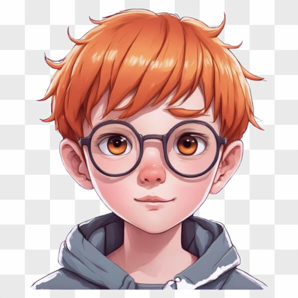 Descarga Retrato estilizado de una persona joven con cabello naranja Cartoons En Línea ...