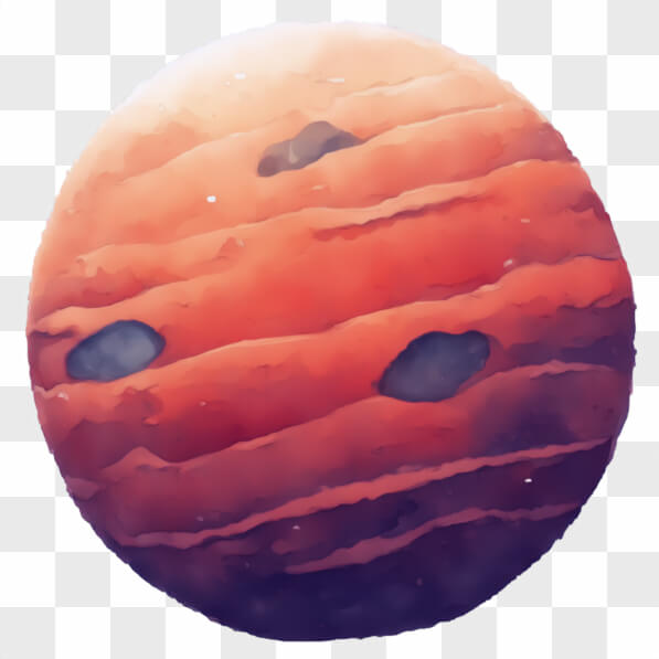 Download Stylized Planet with Red and Orange Hues Cartoons Online ...