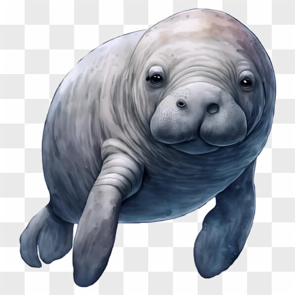 Descarga Hombre manatí caricaturesco nadando Cartoons En Línea ...