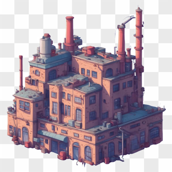 Download Gedetailleerde Industriële Fabriek Cartoons online op Creative ...