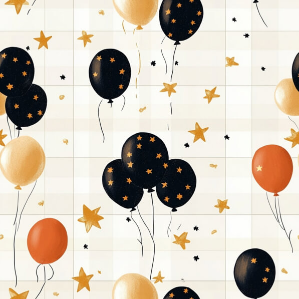Descarga Patrón de globos festivos con estrellas y confeti Patrones En ...