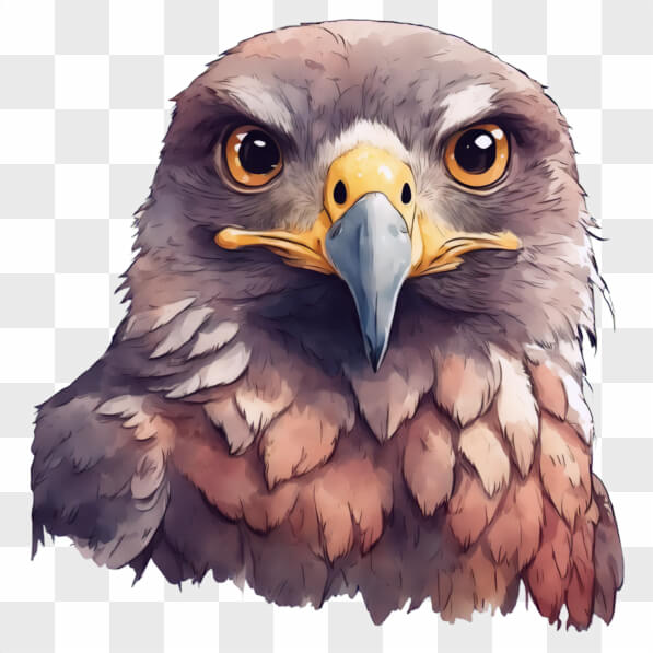 Download Close-up of a Majestic Hawk Cartoons Online - Creative Fabrica