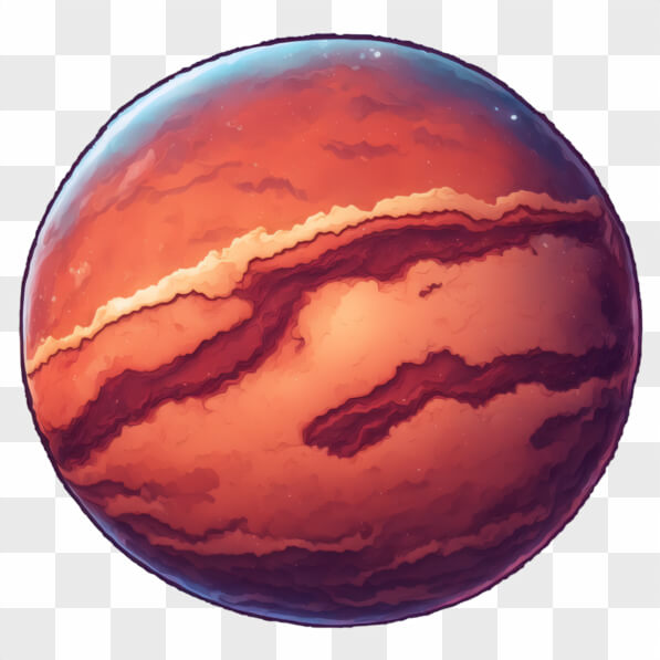 Download Stylized Planet with Atmospheric Bands Cartoons Online ...