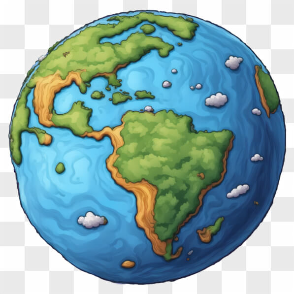 Download Colorful Illustrated Earth Globe Cartoons Online - Creative ...