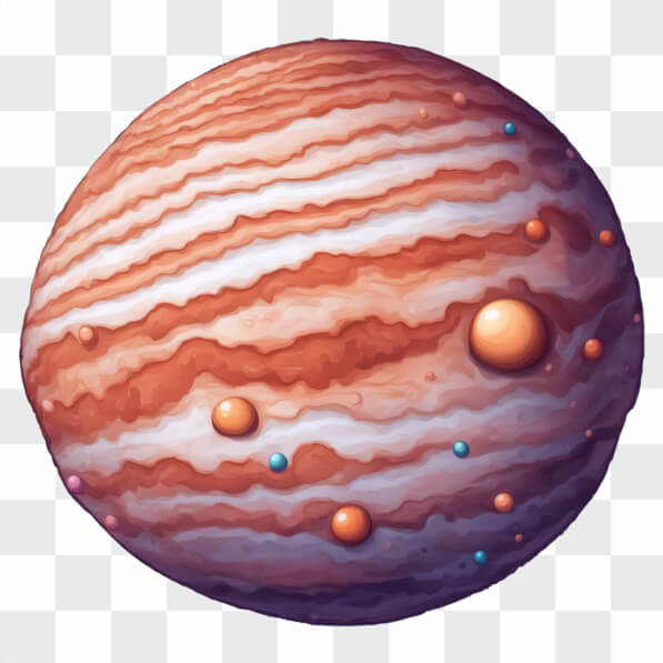 Download Stylized representation of Jupiter with moons Cartoons Online ...