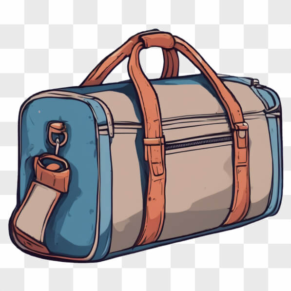Download Stylish Duffel Bag in Blue and Beige Cartoons Online ...