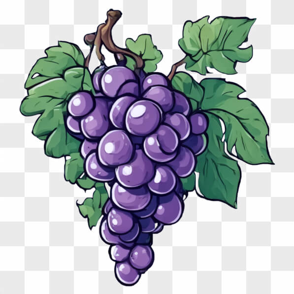 Télécharger Une grappe de raisins violets Dessins animés En Ligne ...