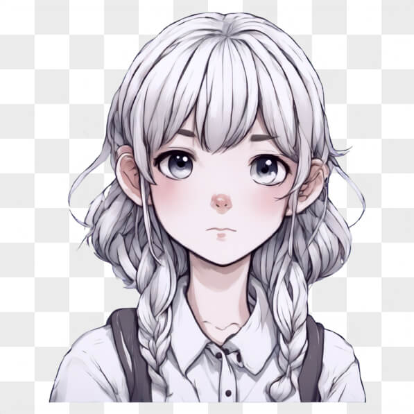 Descarga Retrato estilizado de una niña Cartoons En Línea - Creative Fabrica