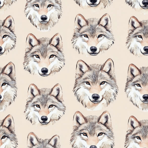Download Pattern of Wolf Faces in Watercolor Style Patterns Online ...