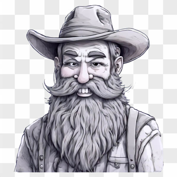 Download Cartoon Cowboy Character with Beard and Hat Cartoons Online ...