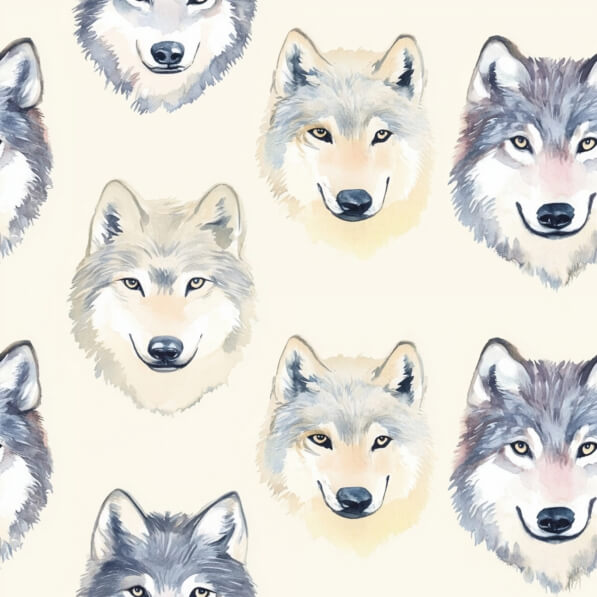 Download Watercolor Wolves Pattern Patterns Online - Creative Fabrica