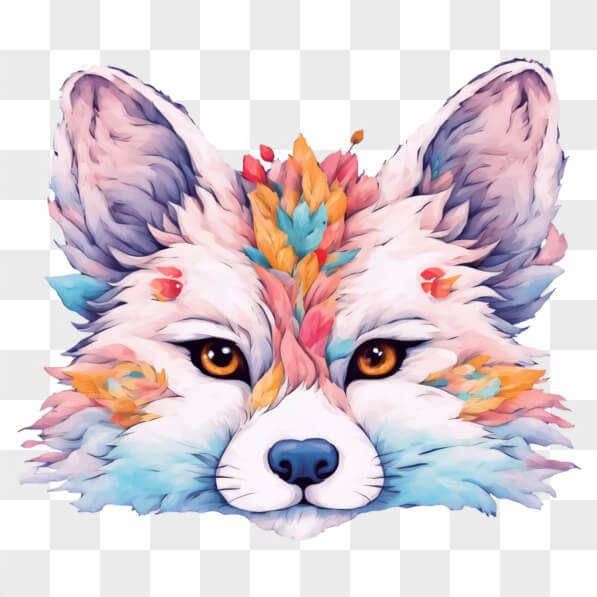 Baixe Rosto Artístico de Raposa com Cores Vibrantes Cartoons - Creative ...