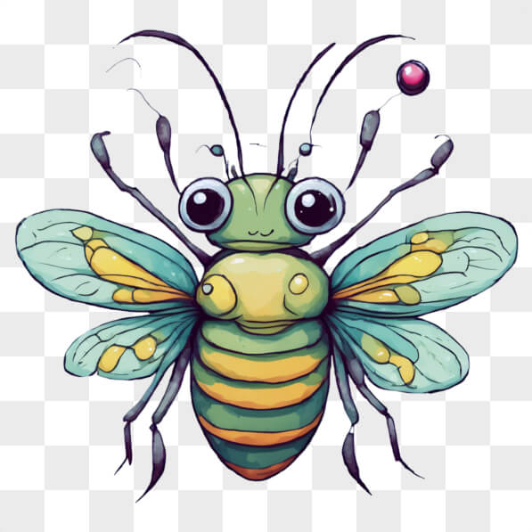 Download Cartoon-style Insect with Vibrant Colors Cartoons Online ...