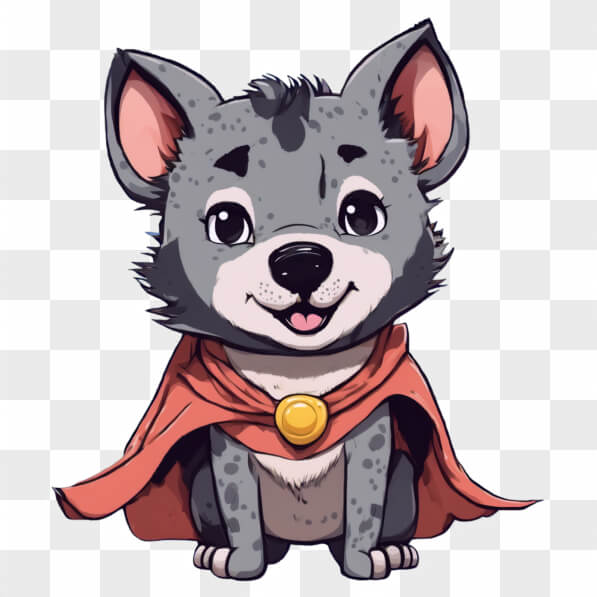 Descarga Perro de dibujo animado juguetón con una capa roja Cartoons En ...