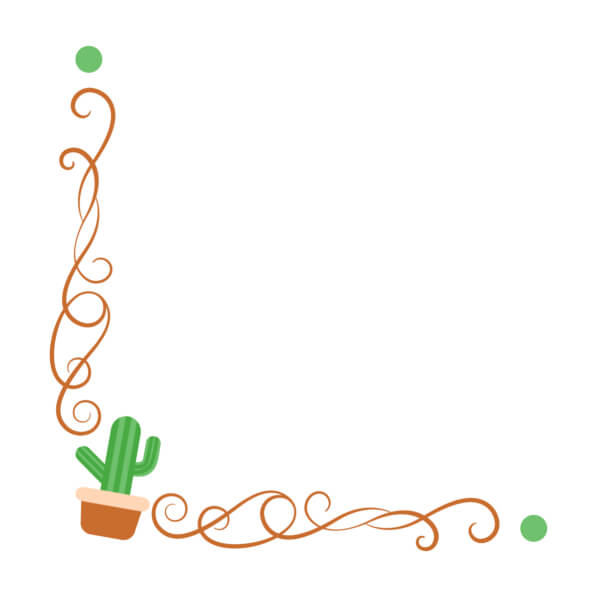 Descarga Ilustración de cactus estilizado Bordes y Esquinas En Línea ...