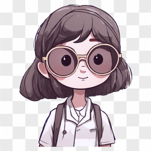 Download Animated Character of a Young Girl in Glasses Cartoons Online ...