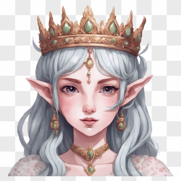 Download Elven Queen with Crown and Jewelry Cartoons Online - Creative ...