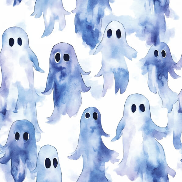 Download Whimsical Watercolor Ghosts Patterns Online - Creative Fabrica