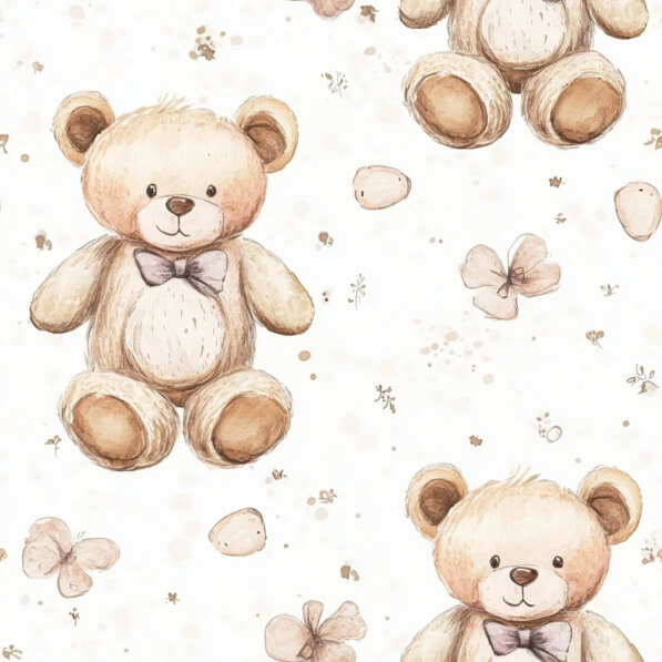 Download Cute Teddy Bears Illustration Patterns Online - Creative Fabrica